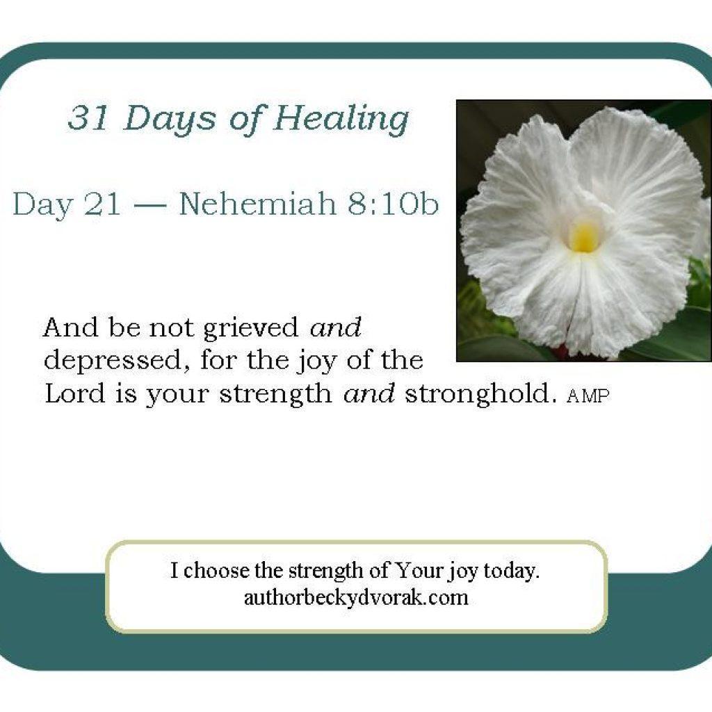31 Days of Healing Scriptures - Author Becky Dvorak
