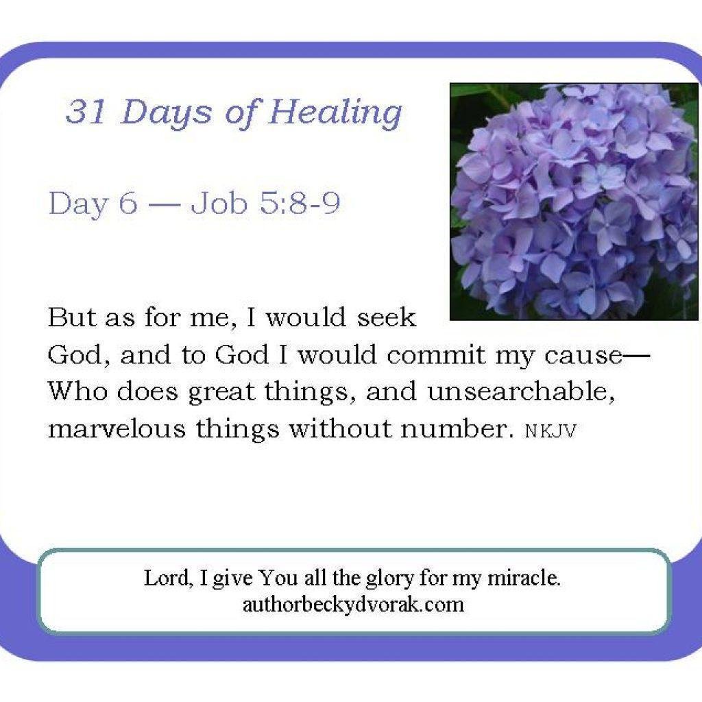 31 Days of Healing Scriptures - Author Becky Dvorak
